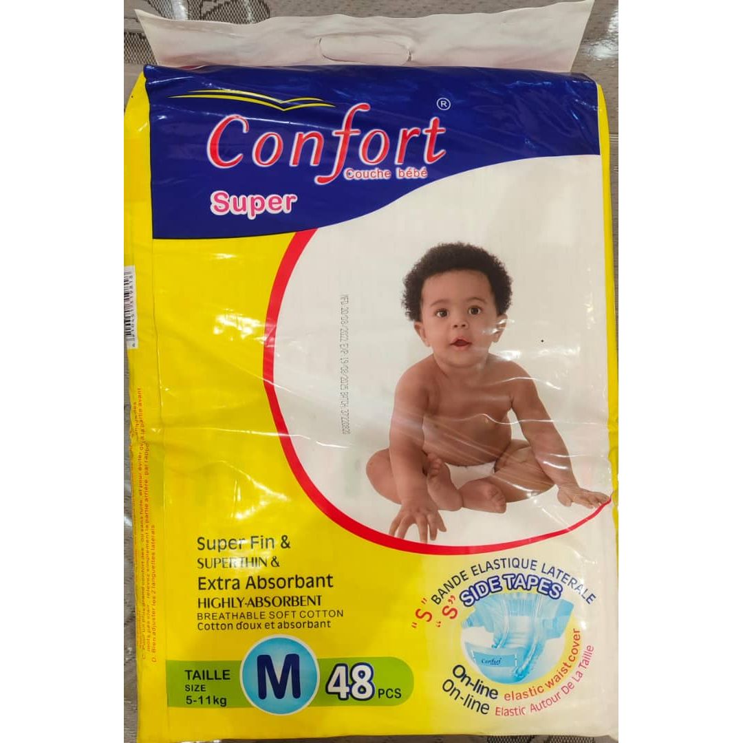 Confort Diaper Couche Super Baby Diapers Medium 5-11 Kg 48 Pieces ...
