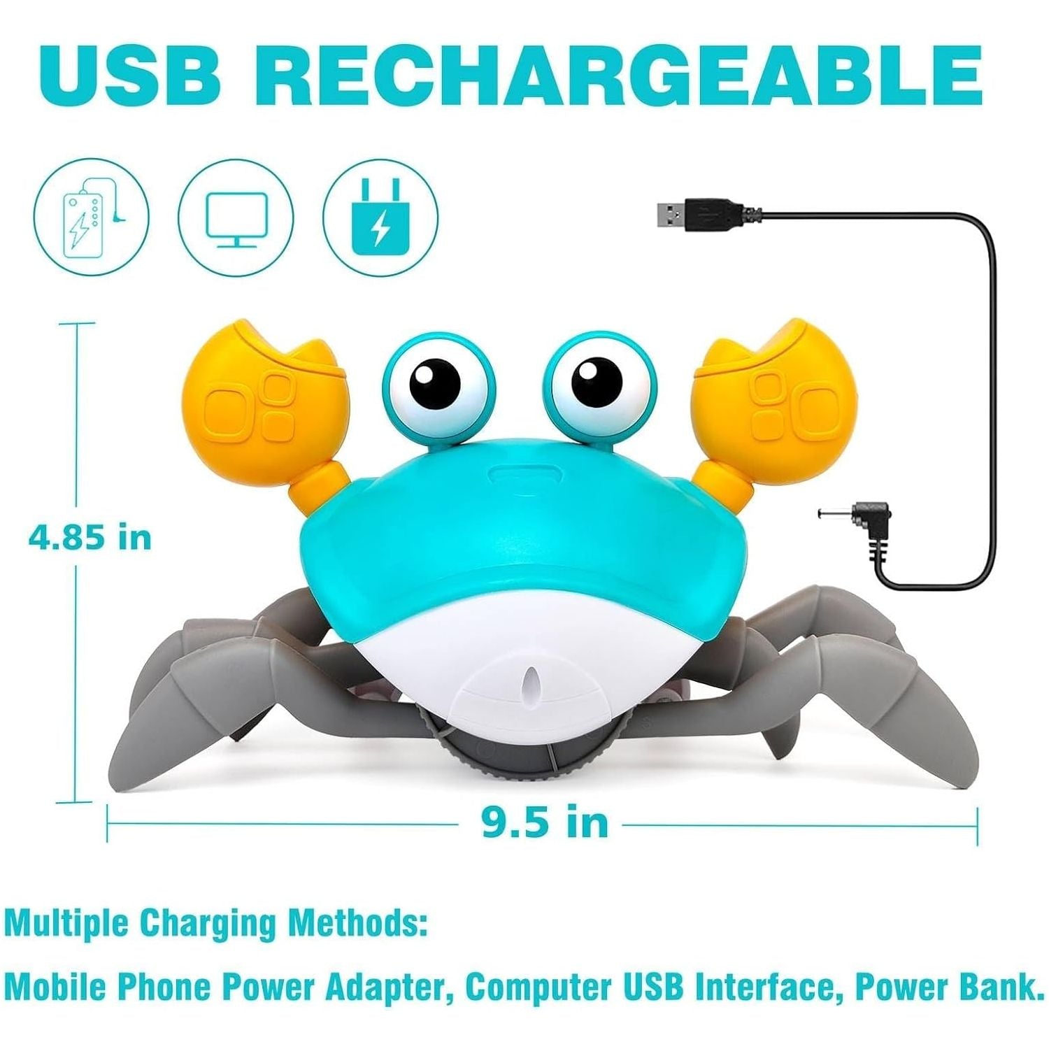 Pibi Kids Walking, Sensing & Musical Crawling Crab Age- 3 Years & Above ...